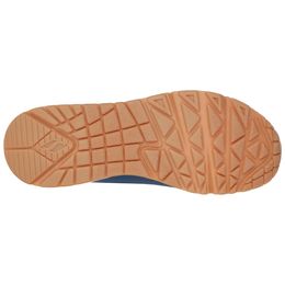 Skechers Damen Slip-On Sneaker "UNO SHIMMER AWAY", Gr. 42, blau, Lederimitat, kontrastfarbene Details, Schuhe, Slipper, Freizeitschuh, Plateausneaker