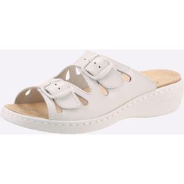 CLASSIC Damen Pantolette, Gr. 39, wei&szlig;, Glattleder, Schuhe
