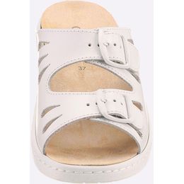 CLASSIC Damen Pantolette, Gr. 40, wei&szlig;, Glattleder, Schuhe