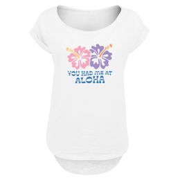F4NT4STIC Damen T-Shirt "You had me at Aloha", wei&szlig;, Gr. S, Obermaterial: 100% Baumwolle, Shirts, Premium Qualit&auml;t