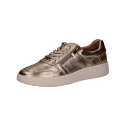 Caprice Damen Sneaker "Caprice Sneaker Leder", Gr. 39, gold, Leder, Schuhe