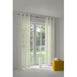 Vorhang WIRTH, B:300cm H:225cm, beige, Polyester, Wohnzimmer, Gardinen, "Bettina", Store