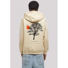 F4NT4STIC Herren Kapuzenpullover "Escape Discover the World Tree Birds", beige, Gr. L, Obermaterial: 65% Baumwolle, 35% Polyester, Pullover, Premium