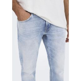 Only & Sons ONLY & SONS Herren Regular-fit-Jeans "WEFT", blau, Gr. 29, Denim/Jeans, Obermaterial: 99% Baumwolle, 1% Elasthan, Jeans