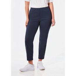 GOLDNER Damen Caprihose "7/8-Stretchhose", blau, Gr. 44, Obermaterial: 67% Baumwolle CO. 28% Polyamid PA. 5% Elasthan EL., Hosen