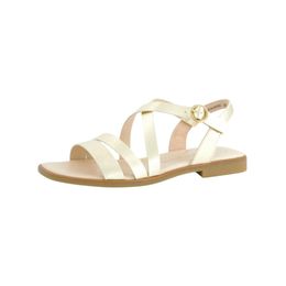 Paul Green Damen Riemchensandale "Paul Green Sandalen Leder", Gr. 38,5, silber, Leder, Schuhe