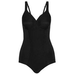 Triumph Damen Shaping-Body "Modern Soft+Cotton BS", Gr. 80, schwarz, Obermaterial: 38% Baumwolle, 37% Polyamid, 25% Elasthan (LYCRA), Bodys, mit