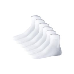 JOOP! JOOP Damen Kurzsocken "Socken Unisex premium essential organic cotton Quarter 6p 6er Pack", Gr. 35, wei&szlig;, Obermaterial: 62% Baumwolle CO(Bio). 36%