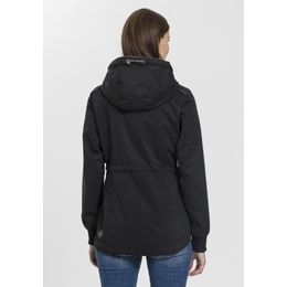 Ragwear Damen Outdoorjacke "DANKA", schwarz, Gr. S, gemustert, kontrastfarbene Details, unifarben, Web, Obermaterial: 100% Polyester. Futter: 100%