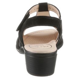 Ara Damen Sandalette "LUGANO", Gr. 8, schwarz, Ziegenveloursleder, unifarben, Schuhe, Sommerschuh, Sandale, Blockabsatz, in Schuhweite H (= sehr weit)