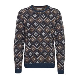 Blend Herren Strickfleece-Pullover "Strickpullover BHPullover", blau, Gr. L, Obermaterial: 85% Polyacryl PAN. 15% Wolle WO., Pullover