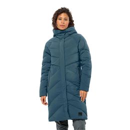 Jack Wolfskin Damen Daunenmantel "MARIENPLATZ COAT W RDS", blau, Gr. XL, Oberstoff: 87% Polyamid, 13% Elastan; Futter: 100% Polyester; Füllung: 90%