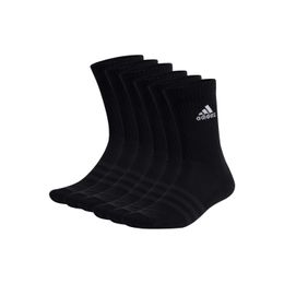 Herren Kurzsocken "Socken Cushioned Crew 6er Pack", adidas originals, Gr. 37, schwarz, Obermaterial: 62% Baumwolle CO. 36% Polyester PES. 1% Elasthan