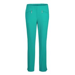 GOLDNER Damen 7/8-Hose "Stretchhose LOUISA, dehnbar & mit Taschen", gr&uuml;n, Gr. 40, Obermaterial: 67% Baumwolle CO. 28% Polyamid PA. 5% Elasthan EL.,