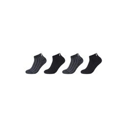 s.Oliver Damen Sneakersocken "Sneakersocken 4er Pack", Gr. 35, schwarz, 98% Polyester, 2% Elasthan, meliert, Socken