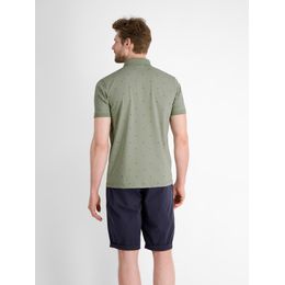 Lerros Herren Poloshirt, grau, Gr. XXXL, bedruckt, gemustert, Single Jersey, Obermaterial: 75% Baumwolle, 25% Polyester, Shirts, mit All-Over Muster