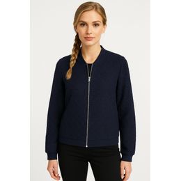 V&eacute;ro Moda VERO MODA Damen Bomberjacke "VMBECCA LS BOMBER LACE TOP JRS", blau, Gr. L, unifarben, Web, Obermaterial: 100% Polyester, Jacken
