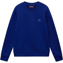 Napapijri Damen Sweatshirt, blau, Gr. L, unifarben, Web, Obermaterial: 100% Baumwolle, Sweatshirts, Mit Rundhalsausschnitt
