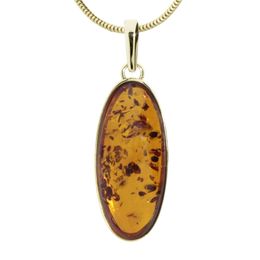 OSTSEE-SCHMUCK Damen Kette mit Anh&auml;nger "OSTSEE-SCHMUCK Kette mit Anh&auml;nger Classic 30x13", 42cm, Gelbgold 333, L: 42, gold, Gelbgold 333, Halsketten