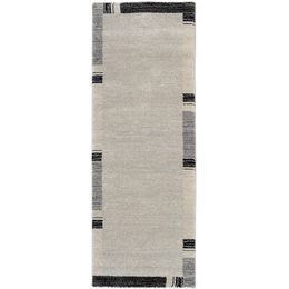 Teppich, B:80cm H:20mm L:250cm, grau, OCI DIE TEPPICHMARKE, Polypropylen (PP), Wohnzimmer, Teppiche, "CASTLE FLORA, auch als L&auml;ufer und Rund",
