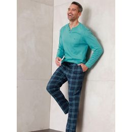 w&auml;schepur W&Auml;SCHEPUR Herren Pyjamahose, Gr. 48, blau, 100% Baumwolle, bedruckt, gemustert, kariert, Hosen