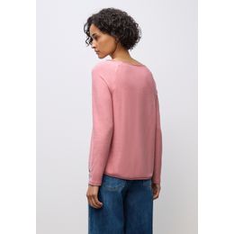 Street One Damen Langarmshirt, rosa, Gr. 46, unifarben, Stoff, 67% Viskose, 30% Polyester, 3% Elasthan, Shirts, aus softem Materialmix