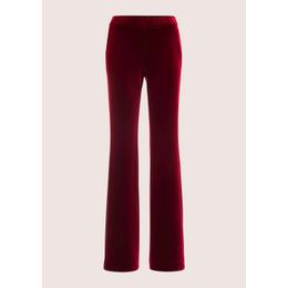 Madeleine Mode MADELEINE Damen Stoffhose "Samthose Weite Samthose mit elastischem Bund", rot, Gr. 34, Obermaterial: 90% Polyester PES. 10% Elasthan EL., Hosen