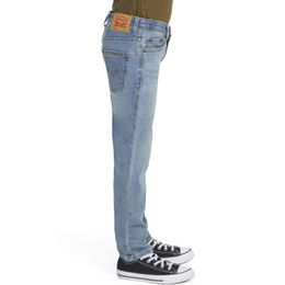 LEVI'S KIDS Kinder Stretch-Jeans "LVB 512 SLIM TAPER JEANS", blau, Gr. 3, unifarben, Denim/Jeans, Obermaterial: 60% Baumwolle, 24% Polyester, 15%