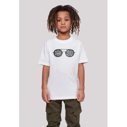 T-Shirt F4NT4STIC "Terminator 2 Goggle Sunglasses Sarah Connor", Mädchen, Gr. 122/128, weiß, Obermaterial: 100% Baumwolle, regular fit, Rundhals, ohne Bündchen, Shirts, Premium Qualität