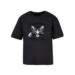F4NT4STIC Damen T-Shirt "K&auml;tzchen You Gotta Be Kitten Me", schwarz, Gr. L, Obermaterial: 100% Baumwolle, Shirts, Premium Qualit&auml;t