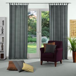 Vorhang WIRTH, B:132cm H:225cm, blau, Jacquard, Polyacryl, Polyester, Wohnzimmer, Gardinen, "Niederau"