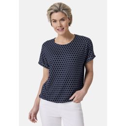 STOOKER WOMEN Damen Kurzarmshirt "STCLEA Print T-Shirt", wei&szlig;, Gr. L, 96% Polyester, 4% Elasthan, Shirts, Regular Fit T-Shirt Spitzen- Shirt f&uuml;r Damen