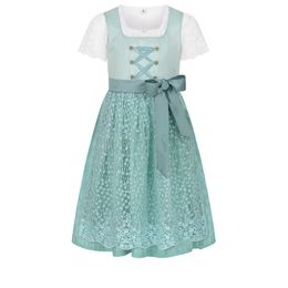 Nübler NÜBLER Mädchen Dirndl "Kinderdirndl Gundi", blau, Gr. 104, Obermaterial: 100% Polyester PES., Kleider