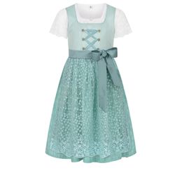 N&uuml;bler N&Uuml;BLER M&auml;dchen Dirndl "Kinderdirndl Gundi", blau, Gr. 140, Obermaterial: 100% Polyester PES., Kleider
