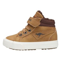 Kangaroos M&auml;dchen Sneaker "KAVU III", Gr. 23, gelb, Synthetik, Textil, Schuhe, Warmfutter