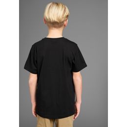 Kidsworld Jungen T-Shirt "Spr&uuml;cheshirt: NO WAY", schwarz, Gr. 128, bedruckt, Single Jersey, Obermaterial: 100% Baumwolle, Shirts, mit coolem