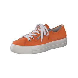 Paul Green Damen Sneaker "Paul Green Sneaker Veloursleder", Gr. 36, orange, Veloursleder, Schuhe