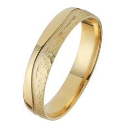 Firetti Damen Trauring "Schmuck Geschenk Gold 750 Hochzeit Ehering "LIEBE"", 56, ohne Brillant, Gelbgold 375, 4,5mm, gold, Gelbgold 375, Fingerringe,
