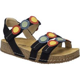 Josef Seibel Damen Sandale "Hannah 13, schwarz-kombi", Gr. 42, schwarz, Obermaterial: 100% Rindsleder Leather cow., Schuhe