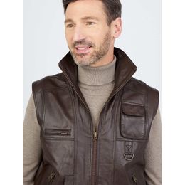 JCC Herren Lederweste "BigVest2", braun, Gr. 46, Obermaterial: 100% Lammleder, Westen