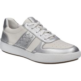 Josef Seibel Damen Sneaker "Claire 27, silber-kombi", Gr. 38, silber, Obermaterial: 100% Rindsleder Leather cow., Schuhe
