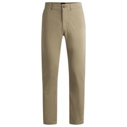 BOSS Orange Herren Chinohose "Regular", braun, Gr. 30, unifarben, Web, Obermaterial: 97% Baumwolle, 3% Elasthan, Hosen, in gerader From
