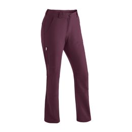 Maier Sports Damen Funktionshose "Helga", lila, Gr. 46, 91% Polyester, 9% Elasthan, Hosen, warme Damen Outdoorhose, robuste Wanderhose, Regular Fit