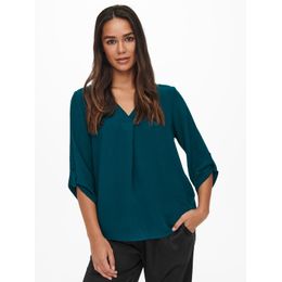 Jacqueline de Yong JDY Damen Shirtbluse "JDYDIVYA LIFE 3/4 TOP WVN NOOS", gr&uuml;n, Gr. 38, unifarben, Web, Obermaterial: 100% Polyester, Blusen
