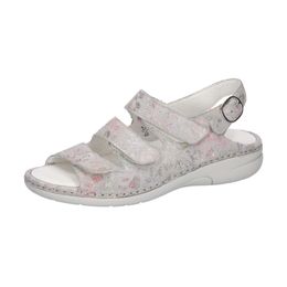 Waldl&auml;ufer WALDL&Auml;UFER Damen Sandale "GUNNA", Gr. 4, bunt, Veloursleder, metallic, Schuhe, Klettschuh, Riemchensandalette, Sommerschuh in Bequemweite G