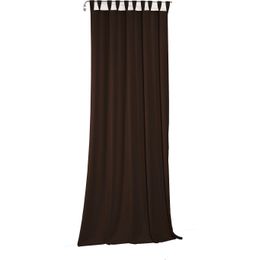 Vorhang WIRTH, B:130cm H:245cm, braun, Jacquard, Baumwolle, Polyester, Wohnzimmer, Gardinen, "Newbury"
