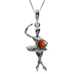 OSTSEE-SCHMUCK Damen Kette mit Anh&auml;nger "OSTSEE-SCHMUCK Kette mit Anh&auml;nger Ballerina", 50cm, Silber 925 (Sterlingsilber), L: 42, silber, Silber 925