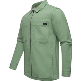 Ragwear Herren Outdoorjacke "Liwty", grau, Gr. XXL, Material: 100% Baumwolle, Jacken, stylische Herren Hemdjacke mit Brusttasche