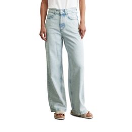 Marc O'Polo MARC O'POLO Damen Weite Jeans "Sjva", blau, Gr. 31, Denim/Jeans, Obermaterial: 76% Lyocell, 24% Baumwolle, Jeans
