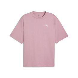 T-Shirt Puma "WARDROBE ESS Oversized T-Shirt Herren", Damen, Gr. L, poised pink, Obermaterial: 100% Baumwolle; Rippe: 80% Baumwolle, 20% Polyester, clean, oversize, Rundhals, Shirts T-Shirt